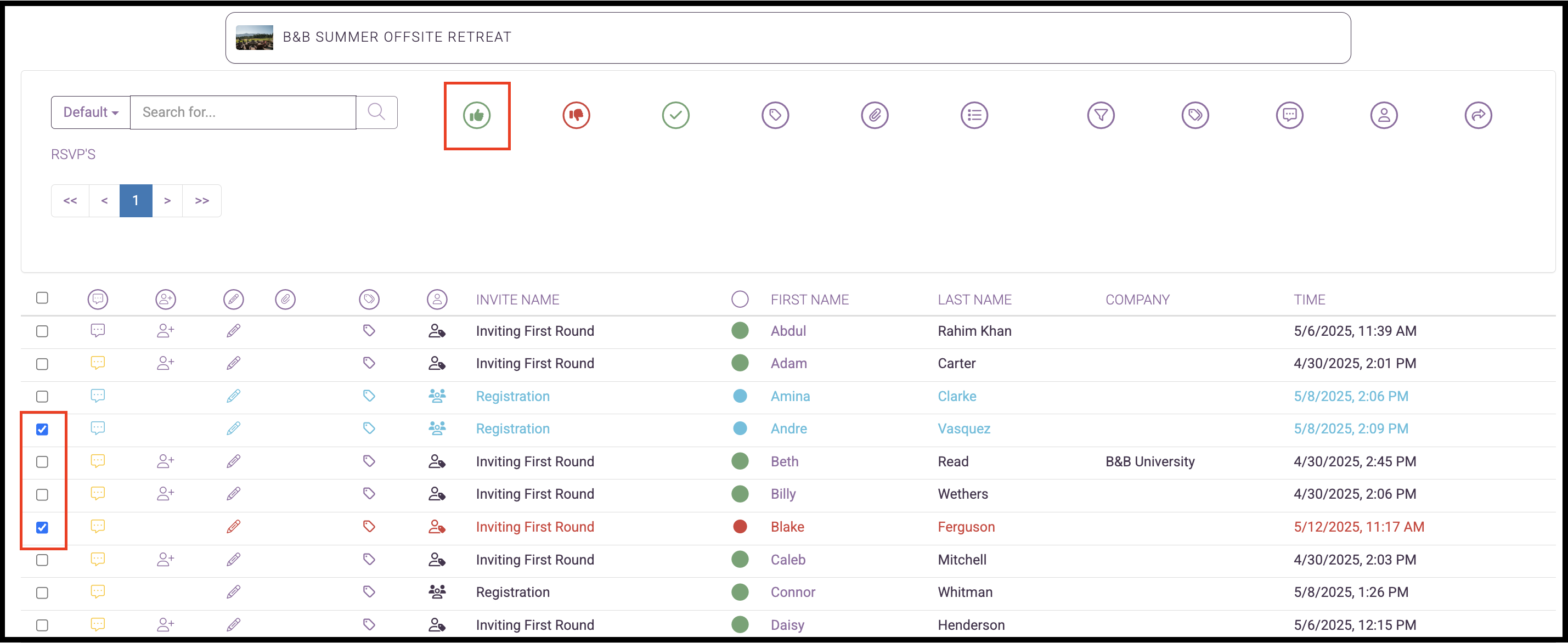 Guest List Tool Bar – Seatrobot Support