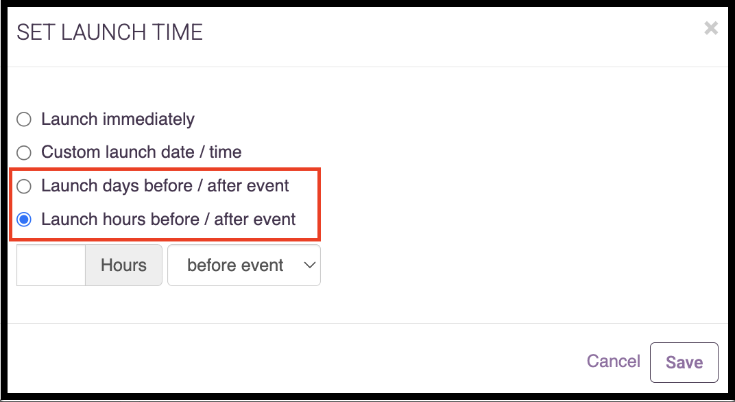 How do I schedule announcement emails before or after an event ...